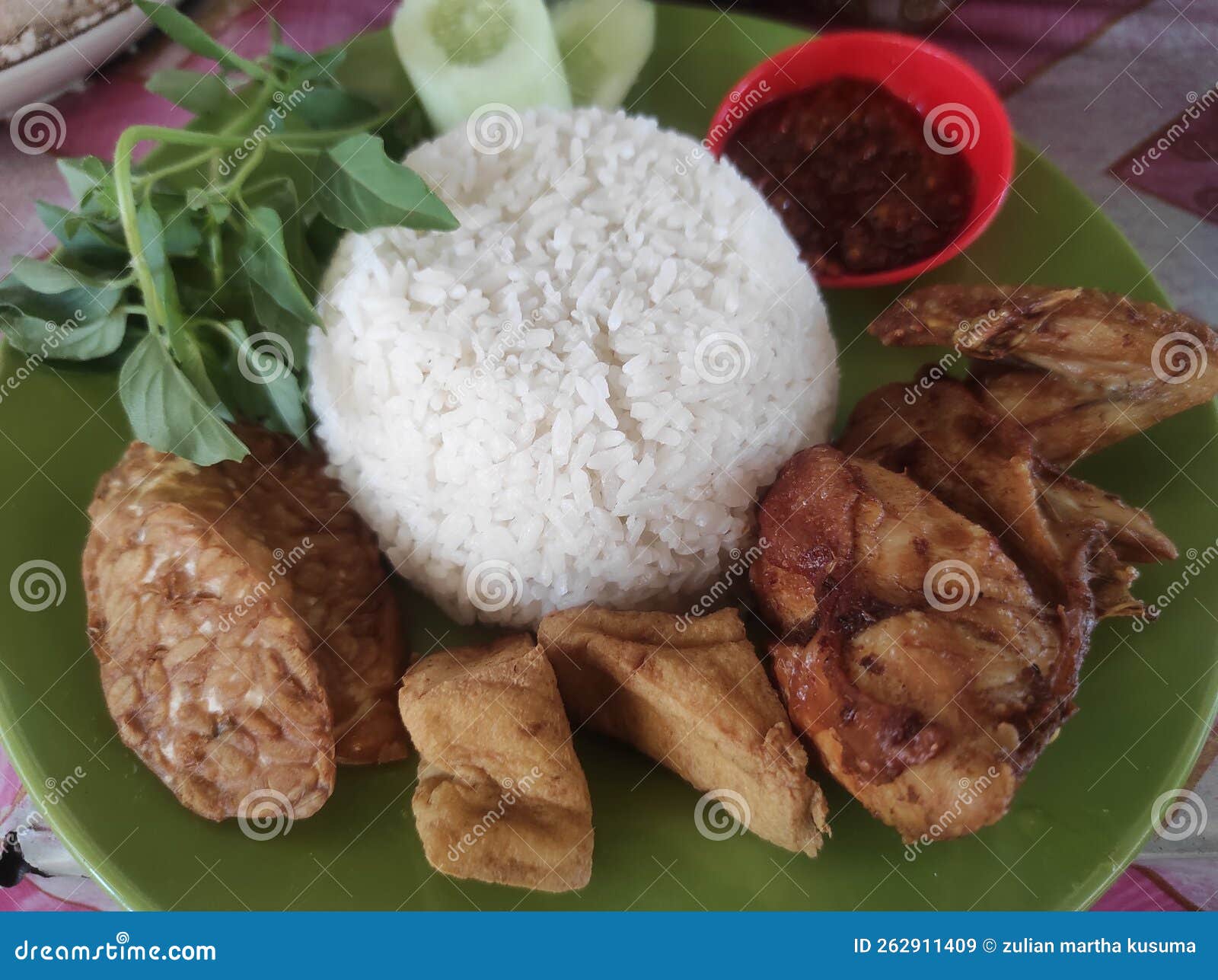 Pecel Ayam Indonesia Traditional Food Stock Photography | CartoonDealer ...