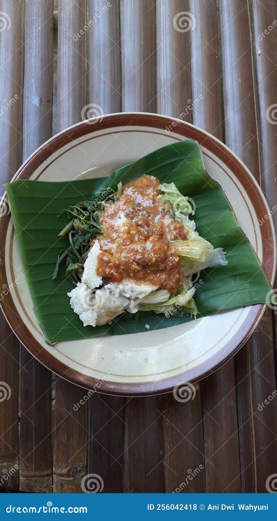 Pecel or Javanese Salad on Plate Stock Photo - Image of meat, dish ...