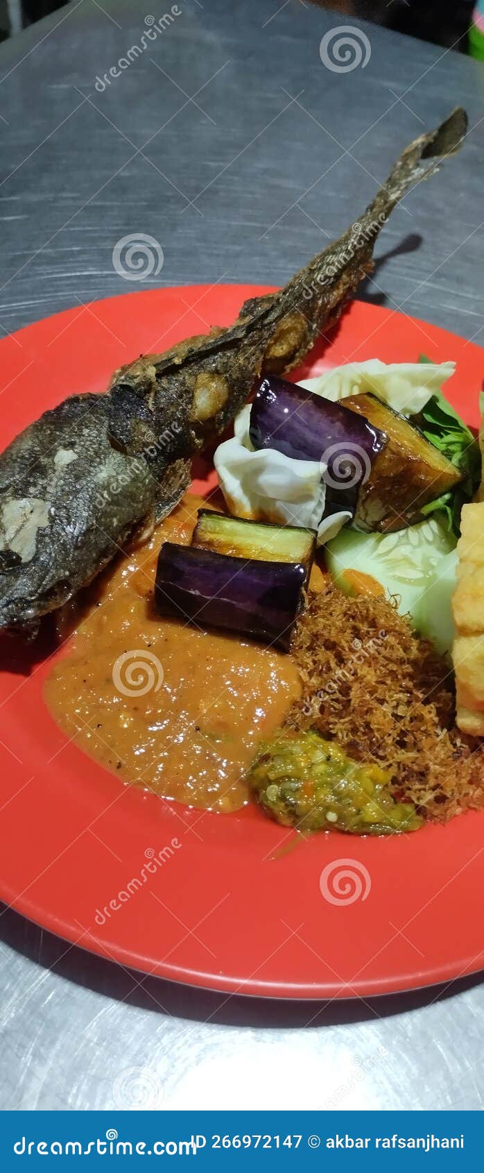 Pecel Lele a Traditional and Simple Common Food Stock Image - Image of ...