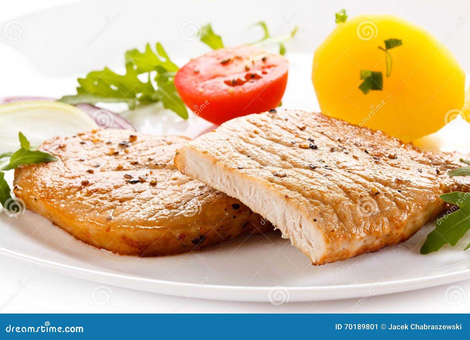 Pecho Asado a La Parrilla Del Cerdo Imagen de archivo - Imagen de ...