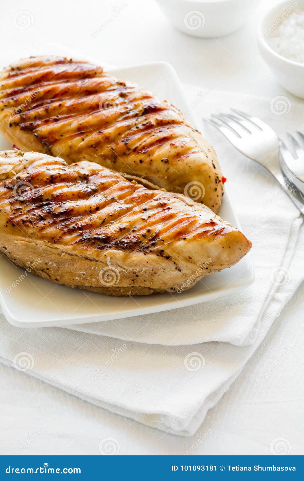 Pecho De Pollo Asado a La Parilla Imagen de archivo - Imagen de ...