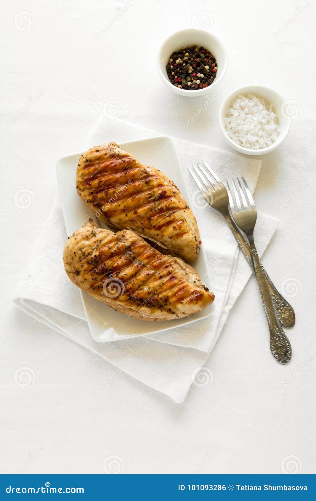 Pecho De Pollo Asado a La Parilla Foto de archivo - Imagen de dieta ...