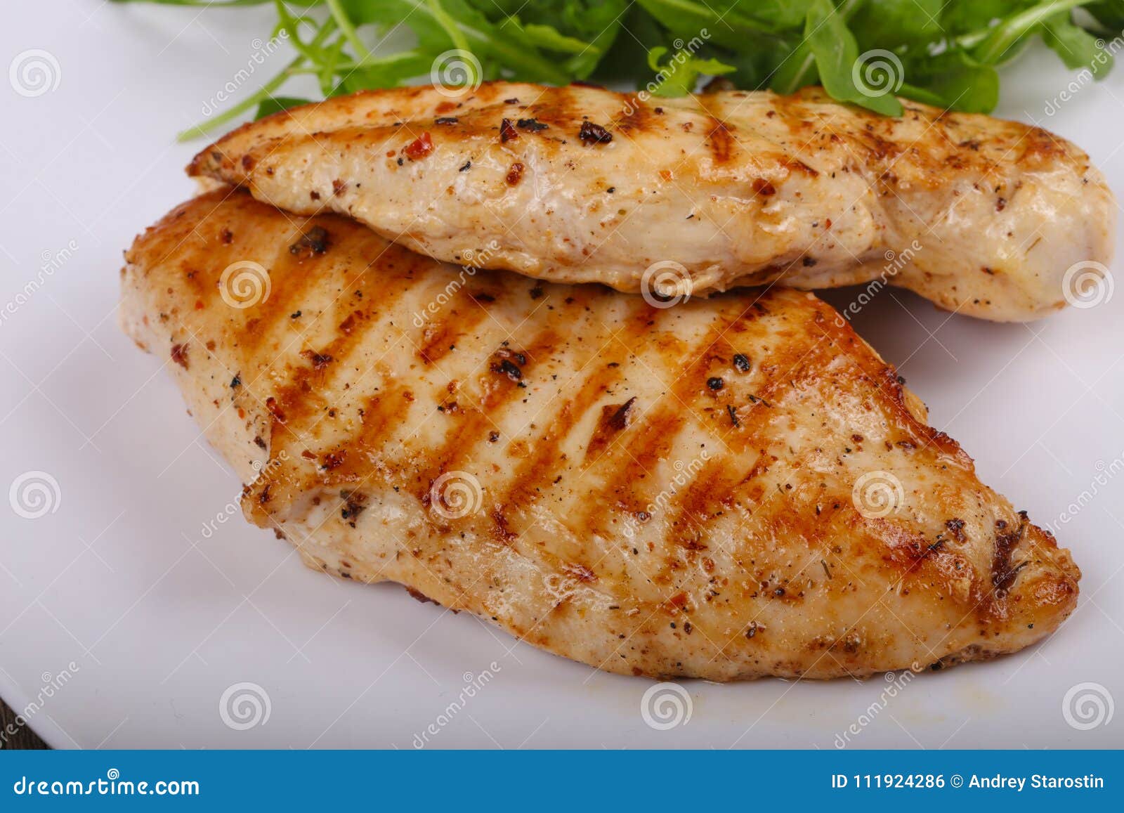 Pecho De Pollo Asado a La Parilla Foto de archivo - Imagen de poultry ...