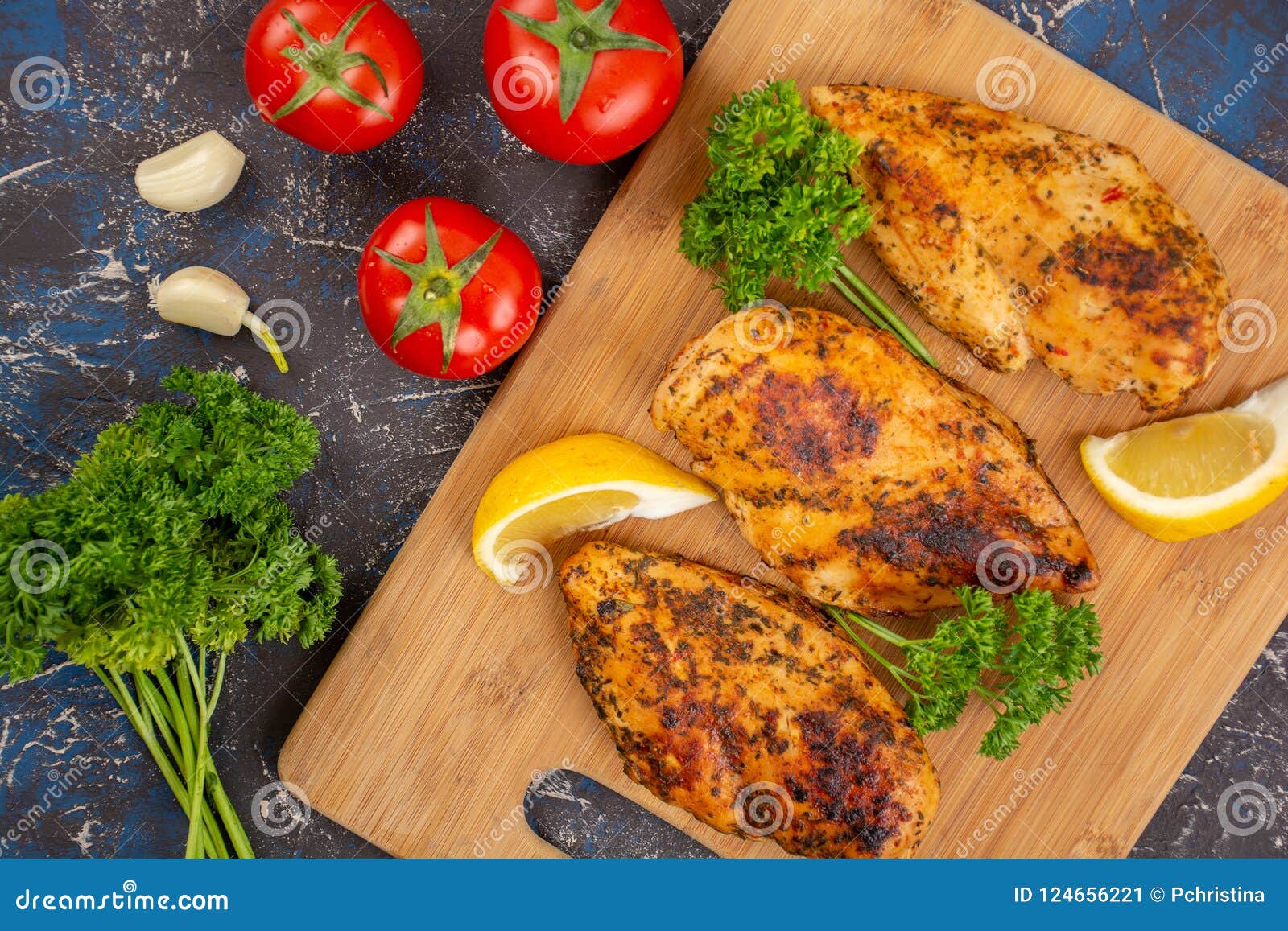 Pecho De Pollo Asado a La Parilla Imagen de archivo - Imagen de ...