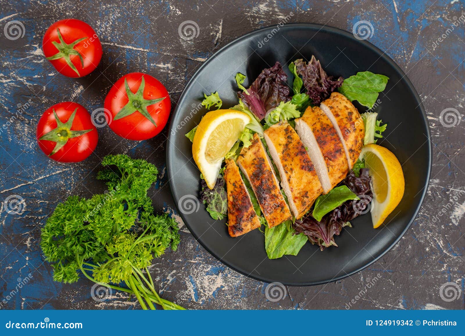 Pecho De Pollo Asado a La Parilla Foto de archivo - Imagen de parrilla ...