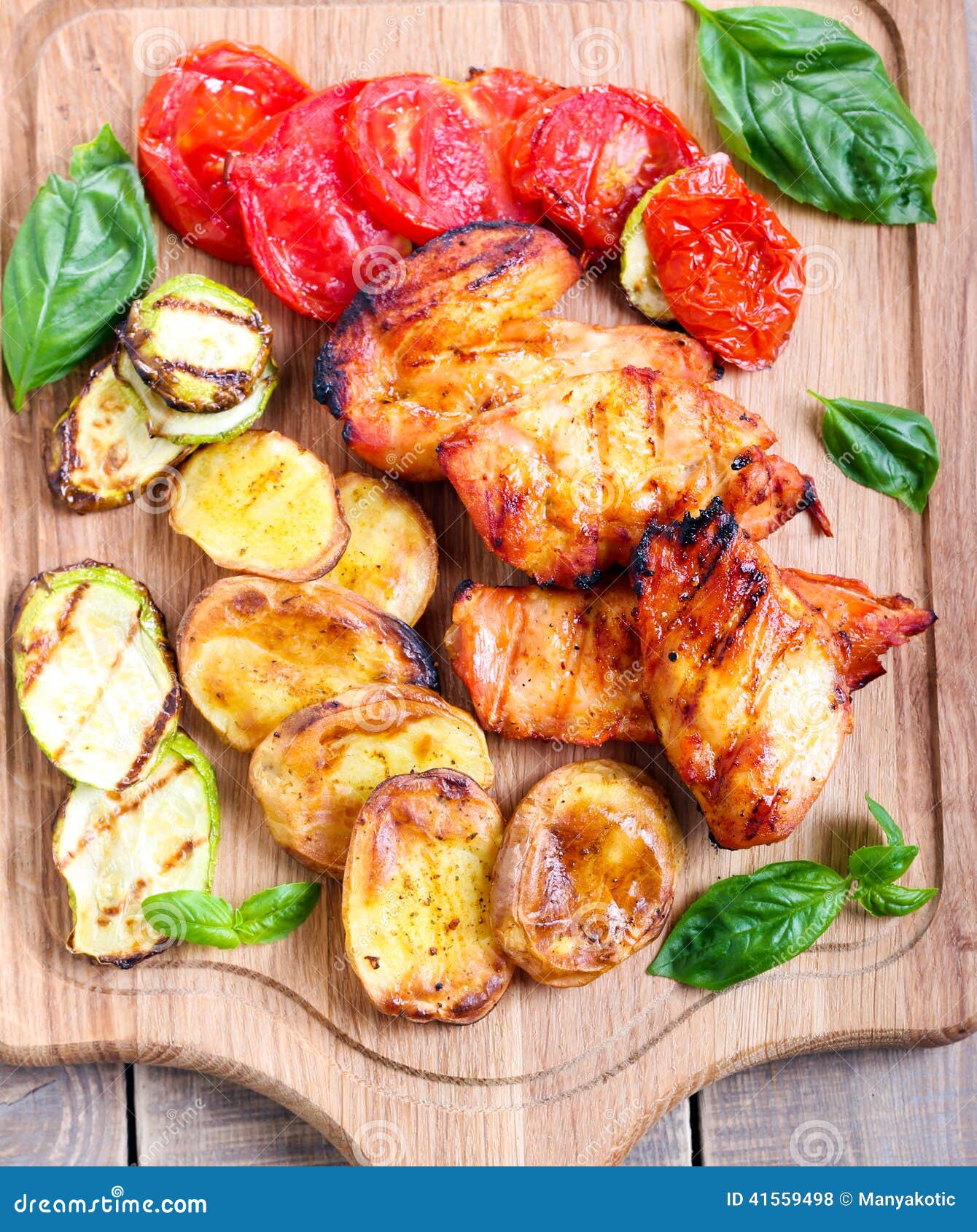 Pecho De Pollo Asado a La Parilla Foto de archivo - Imagen de pecho ...