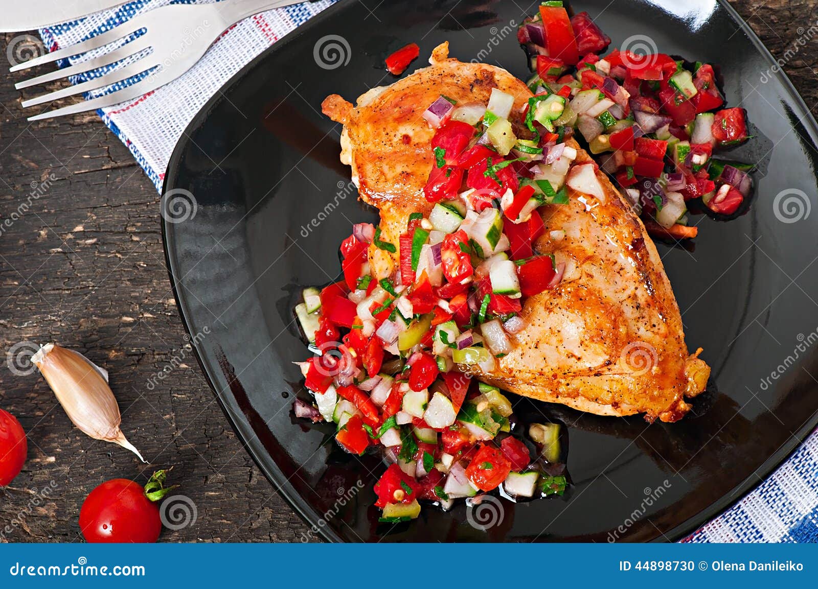 Pecho De Pollo Asado a La Parilla Foto de archivo - Imagen de cocina ...