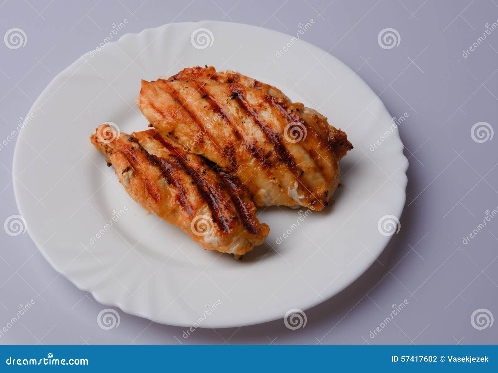 Pecho De Pollo Asado a La Parilla Foto de archivo - Imagen de sano ...