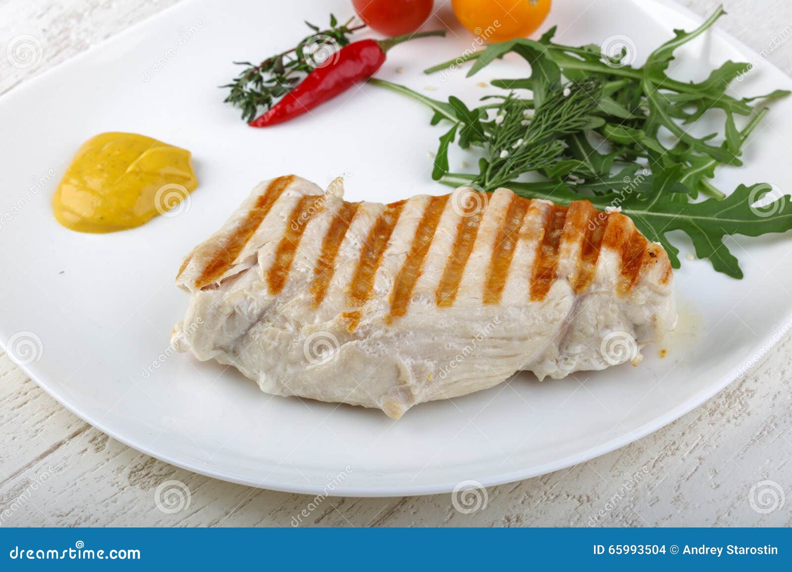 Pecho De Pollo Asado a La Parilla Foto de archivo - Imagen de cocinado ...