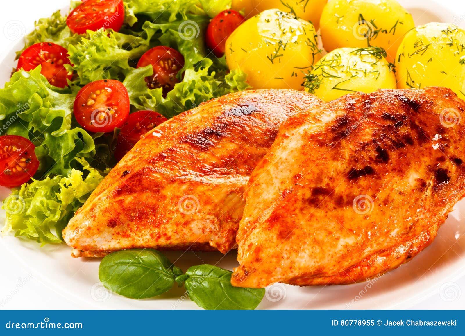 Pecho De Pollo Asado a La Parilla Imagen de archivo - Imagen de frito ...