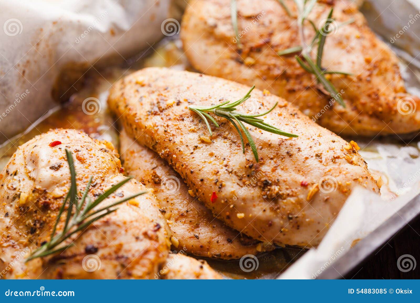 Pecho De Pollo Cocido Al Horno Imagen de archivo - Imagen de pechos ...