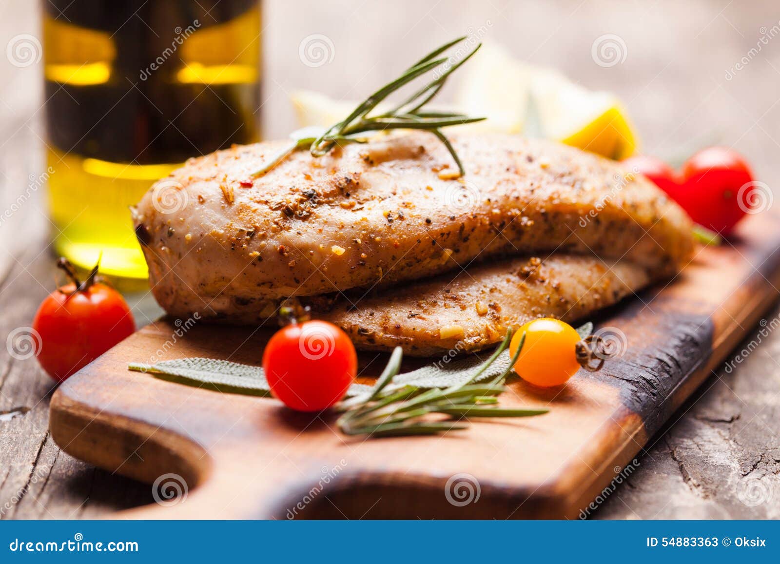 Pecho De Pollo Cocido Al Horno Imagen de archivo - Imagen de barbacoa ...