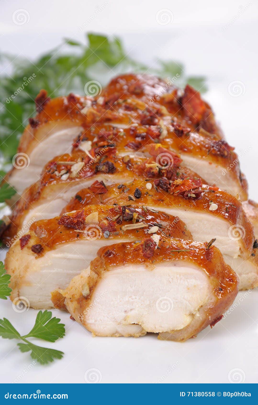 Pecho De Pollo Cocido Al Horno Foto de archivo - Imagen de pollo ...