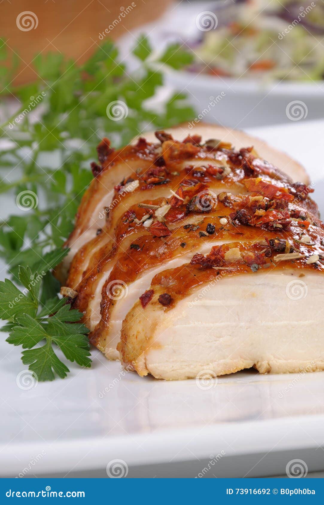 Pecho De Pollo Cocido Al Horno Foto de archivo - Imagen de carne ...