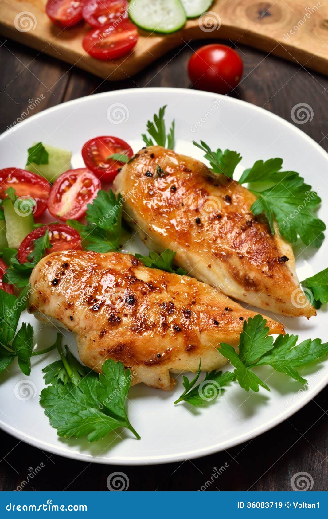 Pecho De Pollo Cocido Al Horno Imagen de archivo - Imagen de receta ...