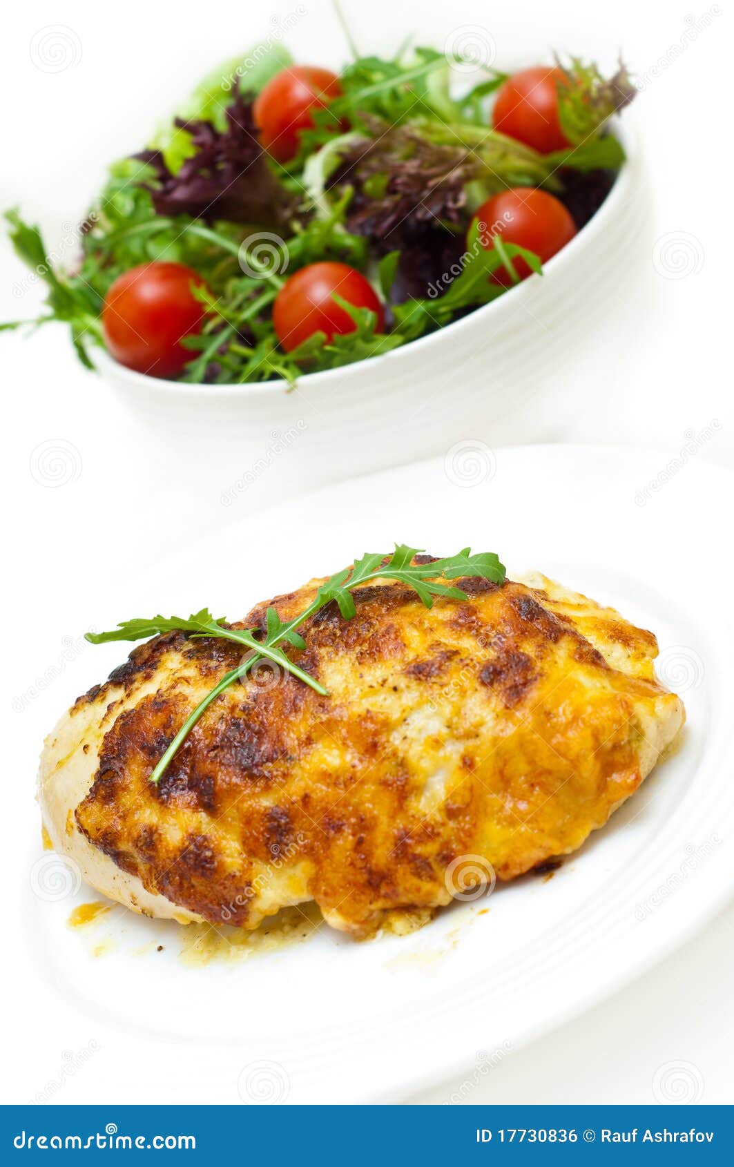 Pecho De Pollo Cocido Al Horno En Queso Foto de archivo - Imagen de ...