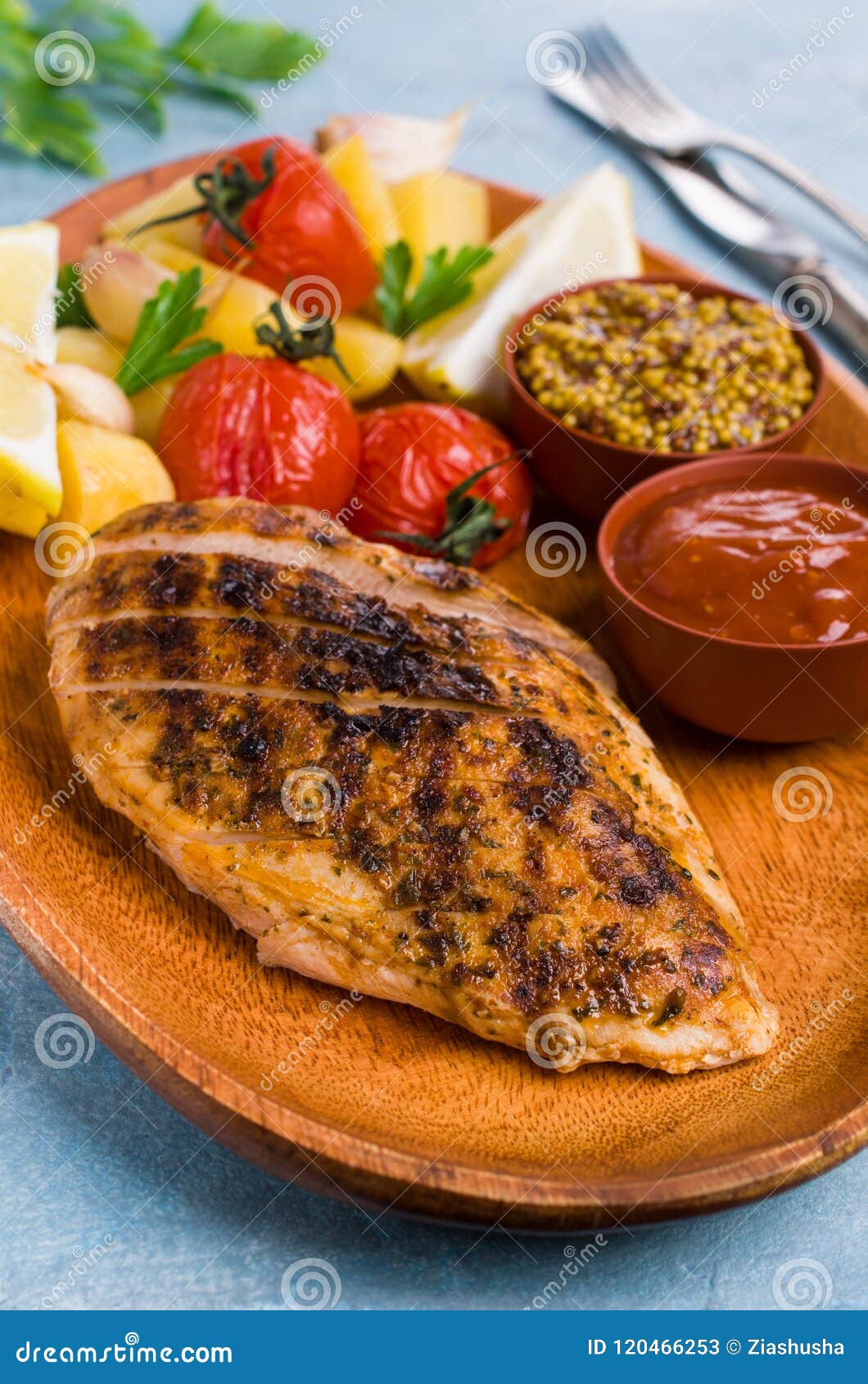 Pecho de pollo frito imagen de archivo. Imagen de cocina - 120466253