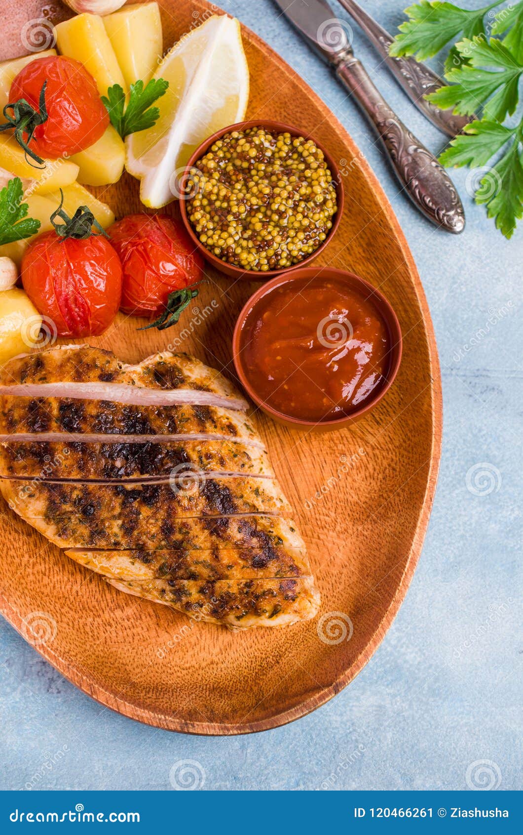 Pecho de pollo frito imagen de archivo. Imagen de kosher - 120466261