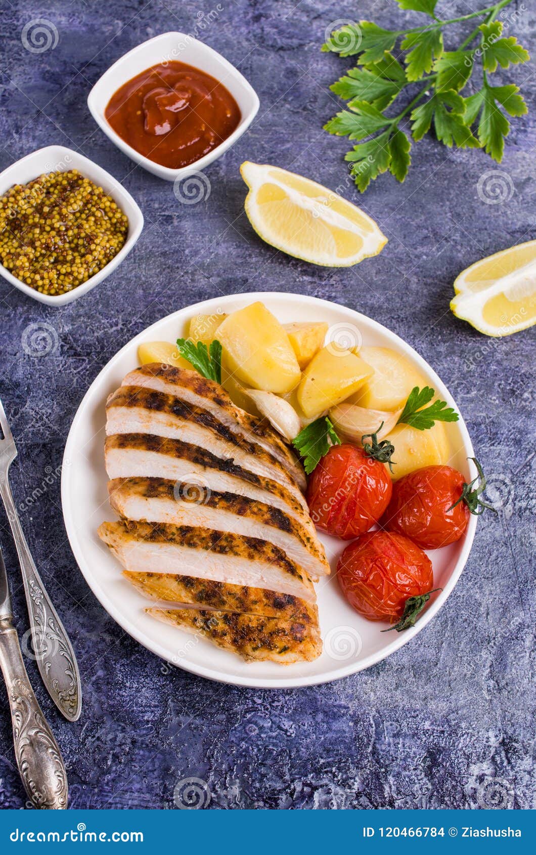 Pecho de pollo frito foto de archivo. Imagen de carne - 120466784