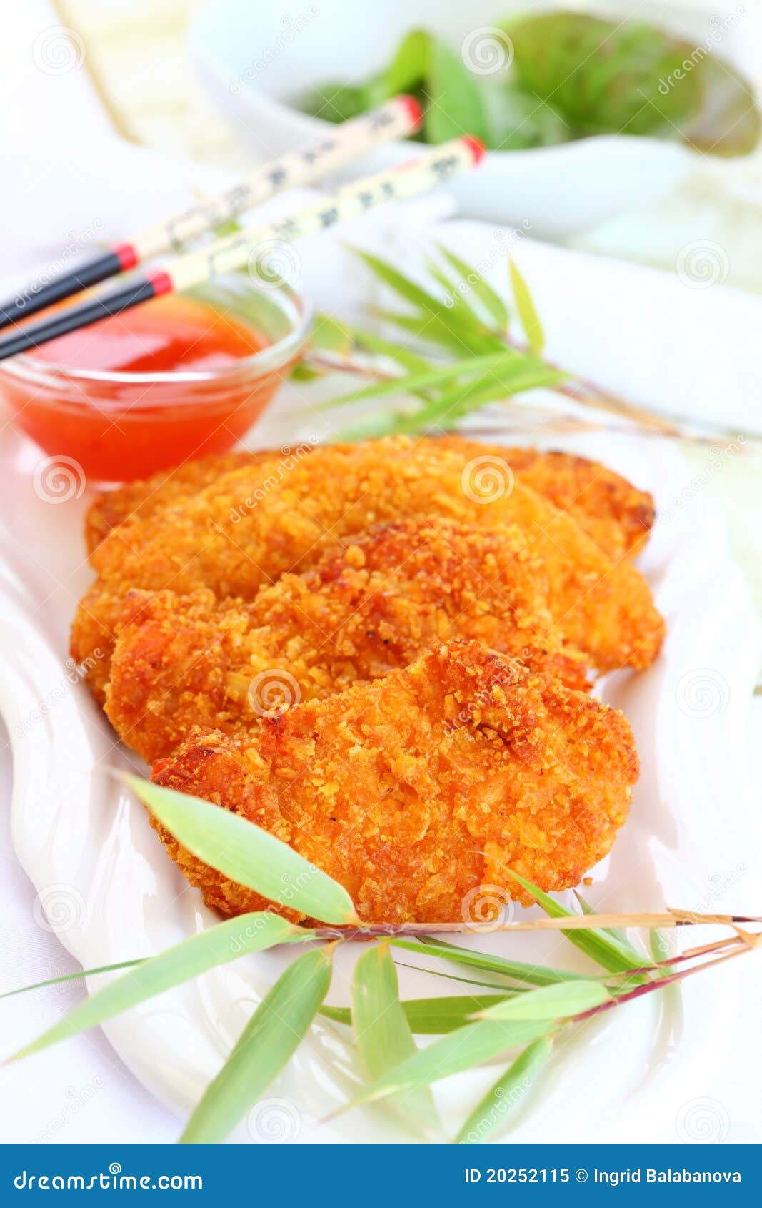 Pecho De Pollo Frito Del Chile Imagen de archivo - Imagen de placa ...