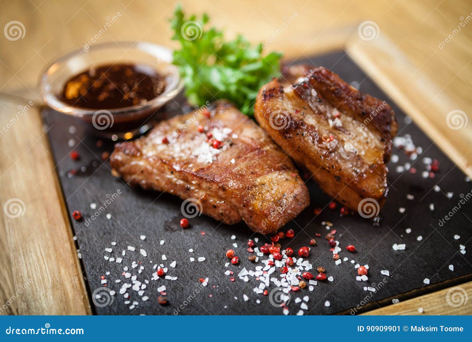 Pecho Del Cerdo En Costilla Imagen de archivo - Imagen de plato, filete ...