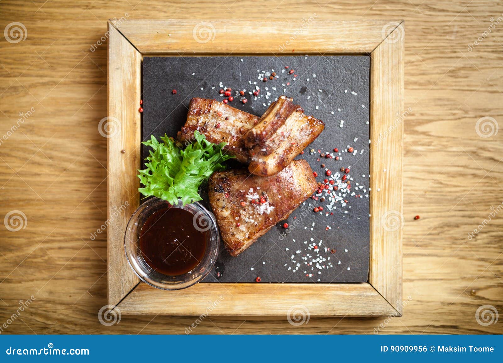 Pecho Del Cerdo En Costilla Foto de archivo - Imagen de vientre ...