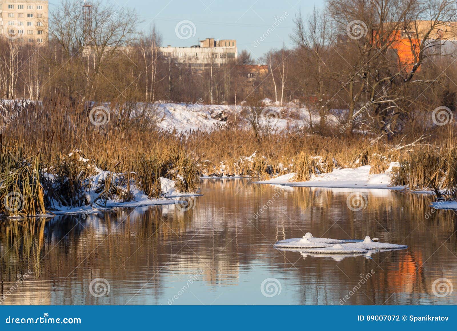 The Pechora River stock photo. Image of january, frost - 89007072