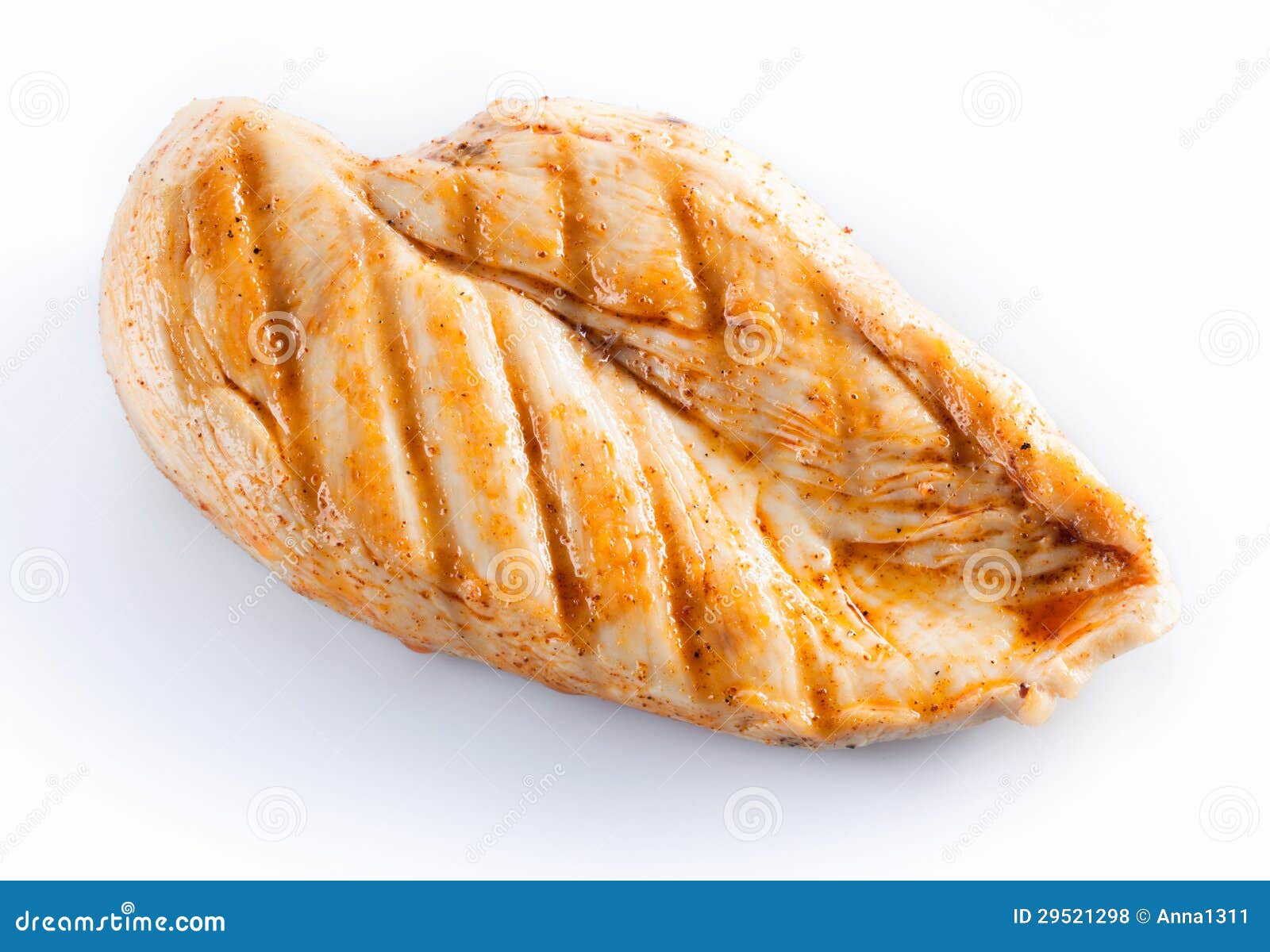 Pechuga De Pollo Asada a La Parrilla En Blanco Foto de archivo - Imagen ...