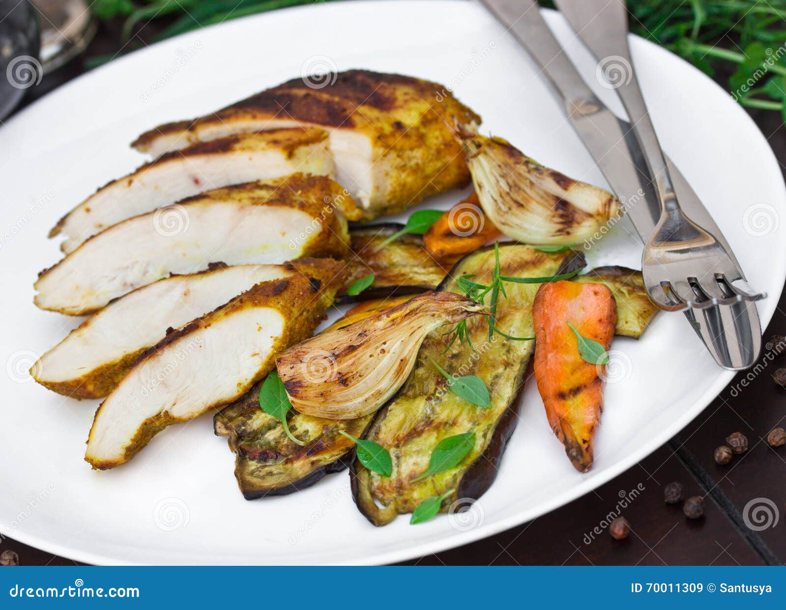 Pechuga De Pollo En El Estilo Indio Imagen de archivo - Imagen de sano ...