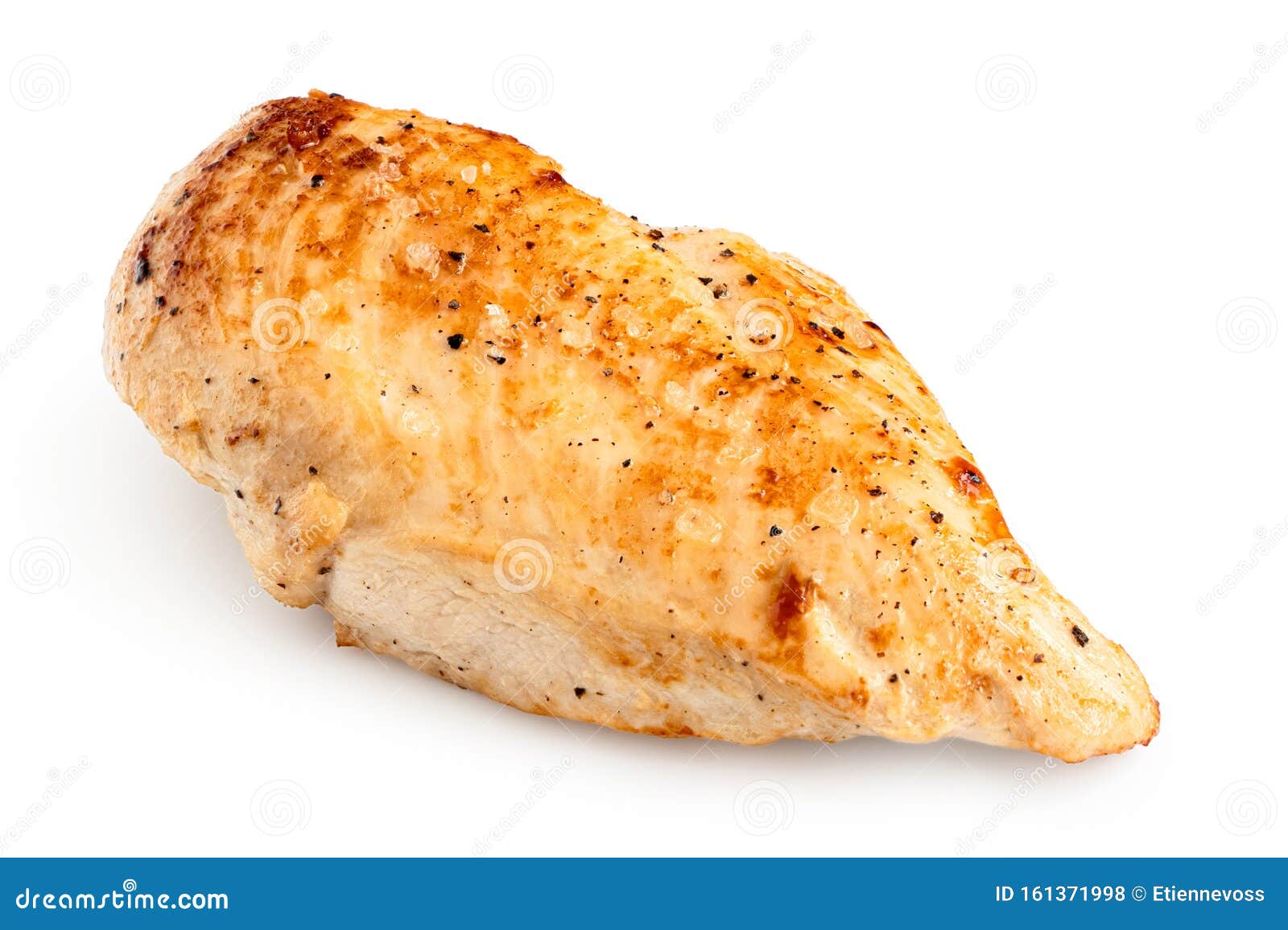 Pechuga Entera De Pollo Asada Aislada En Blanco Foto de archivo ...