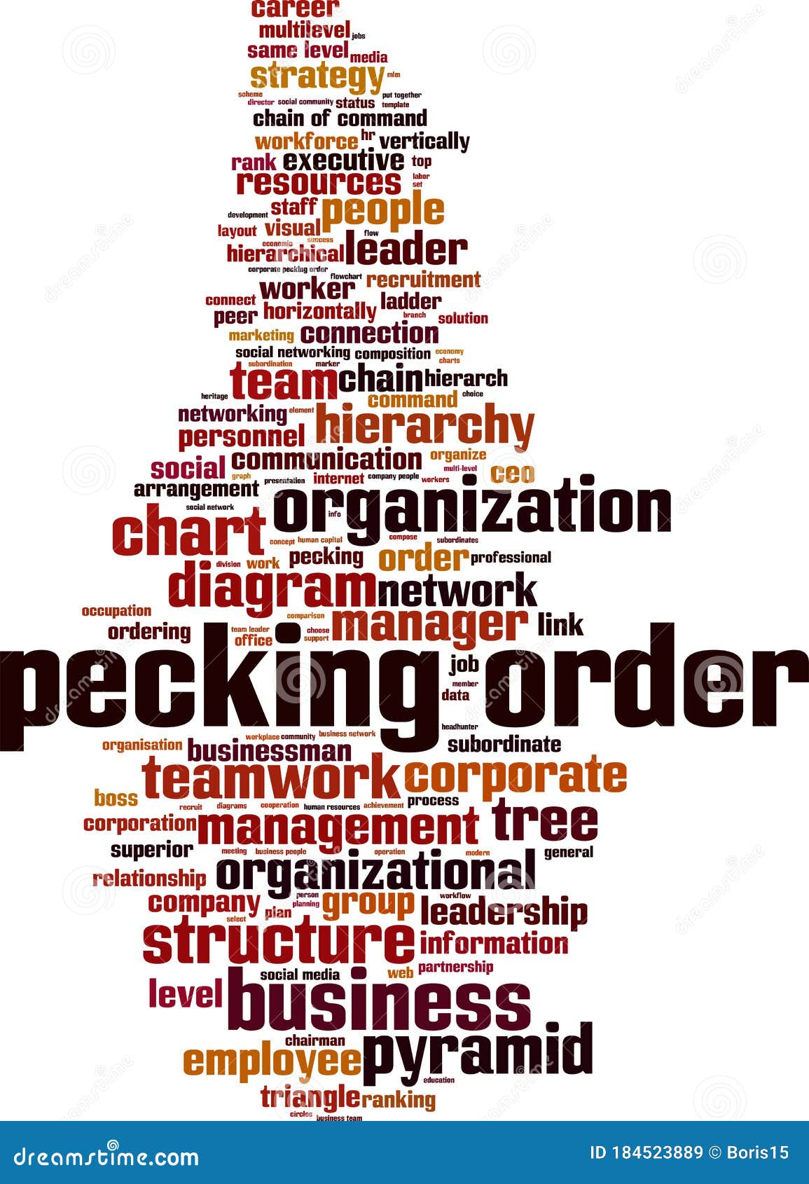 Pecking order word cloud stock vector. Illustration of horizontally ...