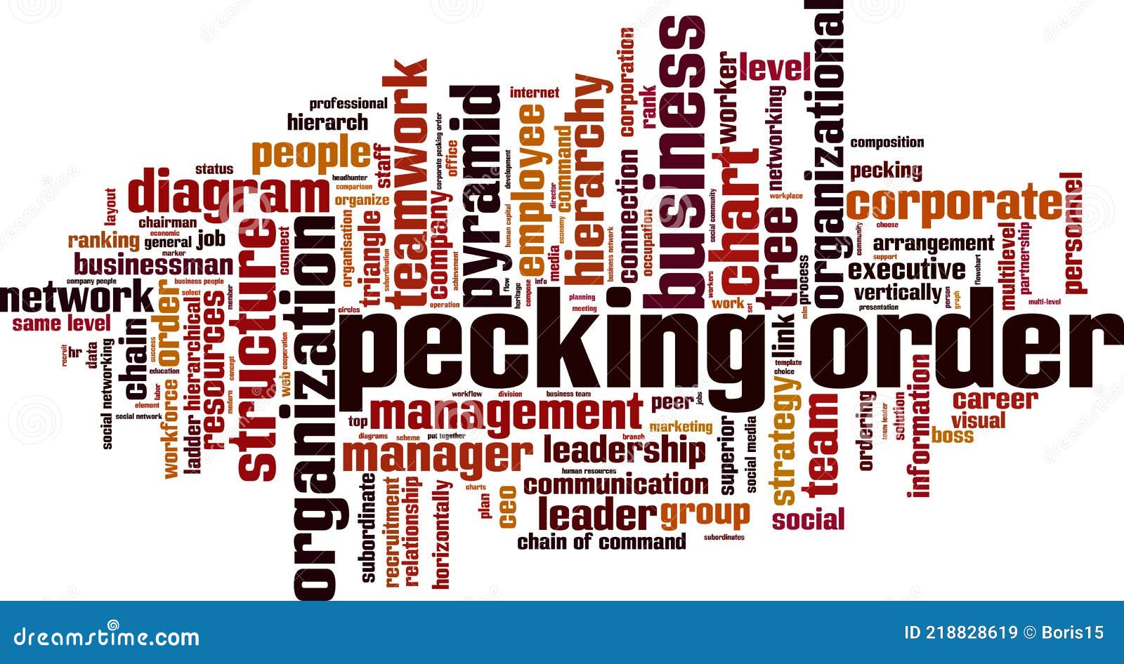 Pecking order word cloud stock vector. Illustration of command - 218828619