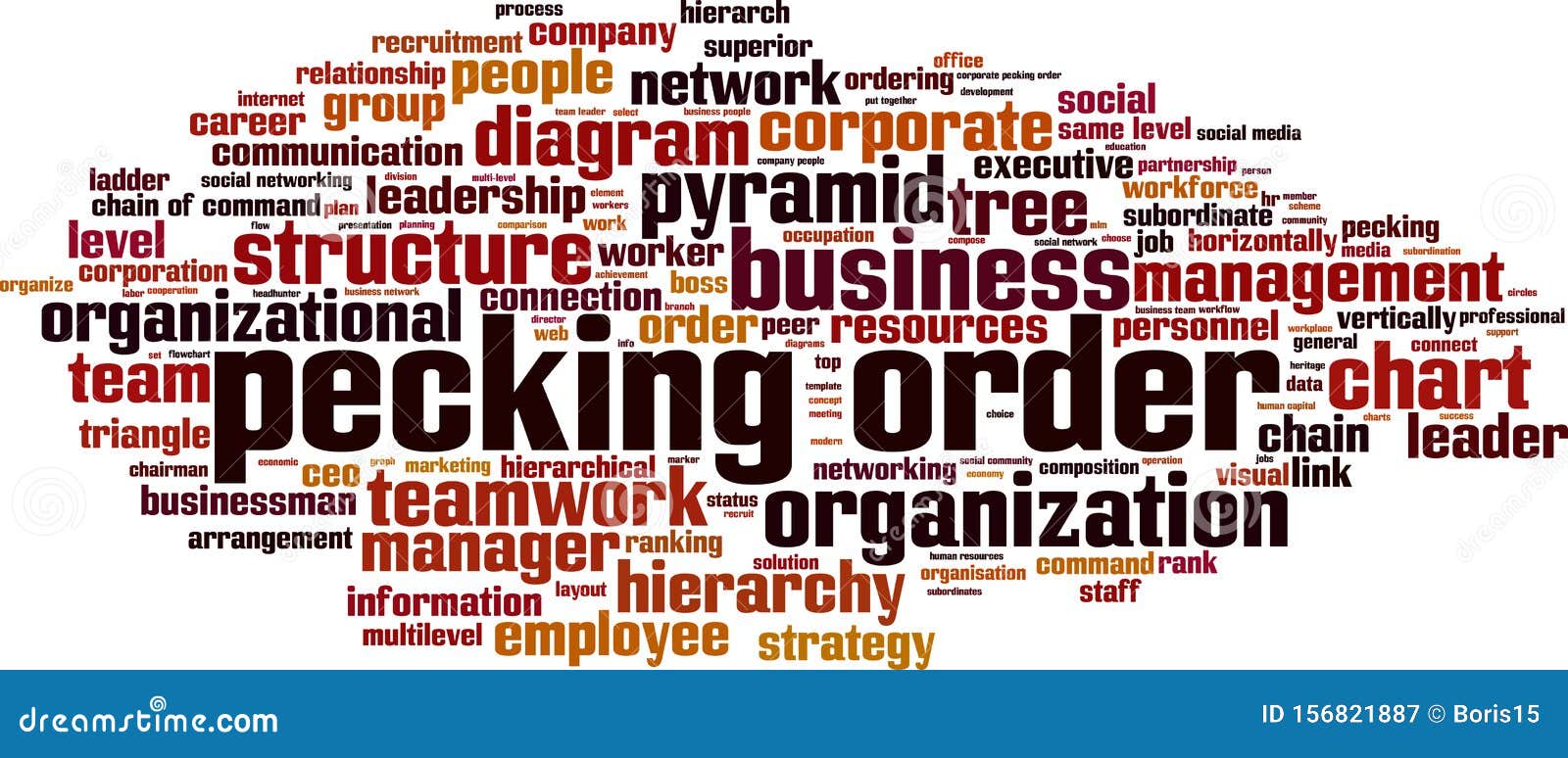 Pecking order word cloud stock vector. Illustration of subordinate ...
