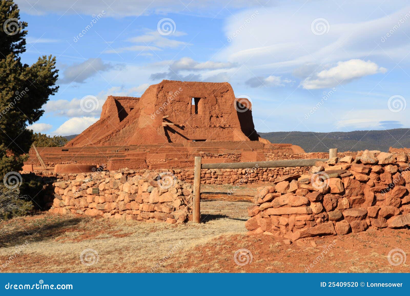 Pecos Church ruin stock photo. Image of native, monument - 25409520