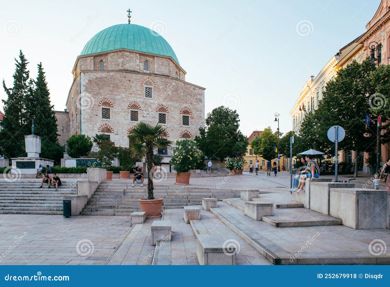 Pecs Hungary main square stock photo. Image of hungary - 252679918