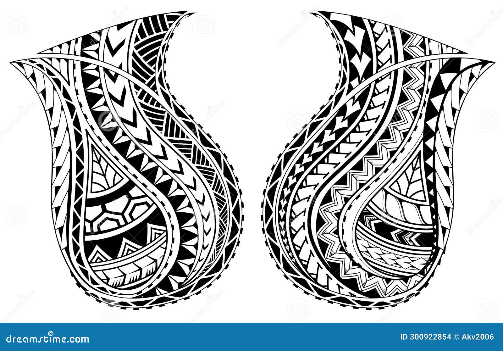 Pectoral Area Tattoo Design Stock Vector - Illustration of black, maori ...