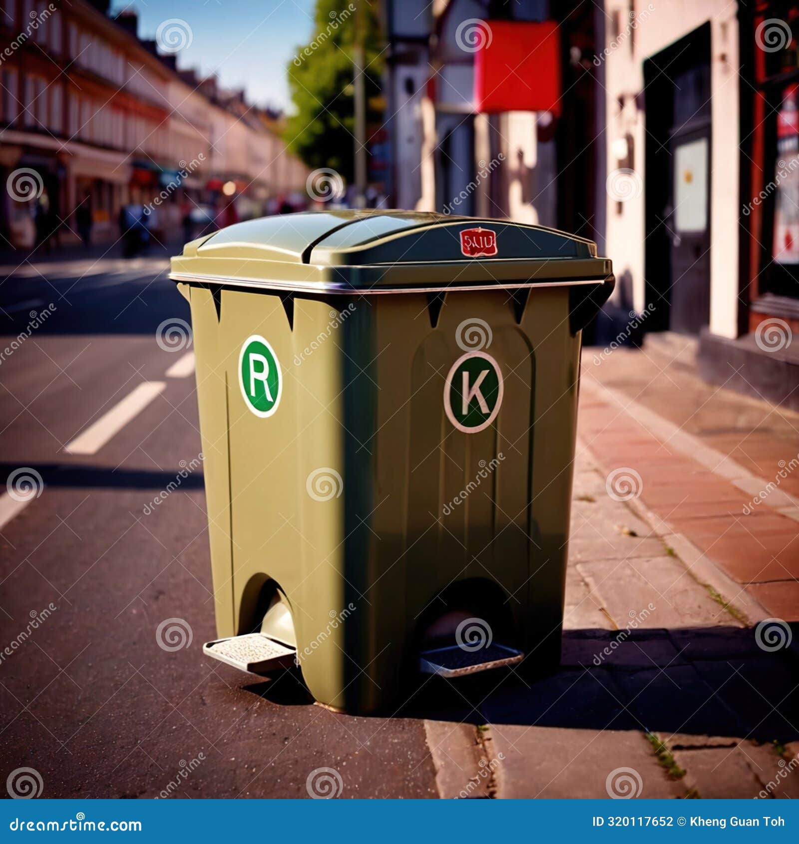 Pedal Bin, Container For Trash Garbage Rubbish And For Recycling Waste ...