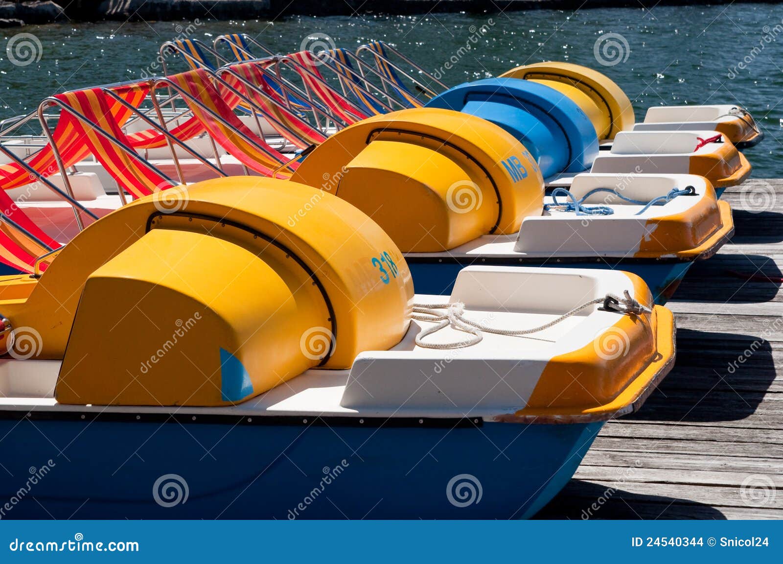 Pedal boats stock photo. Image of colorful, water, relaxation - 24540344