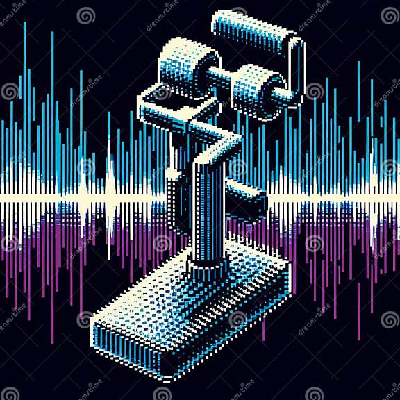 17 Pedal Pulsewave (Matrix Code Pixel Art) a Stylized Pixelated Stock ...