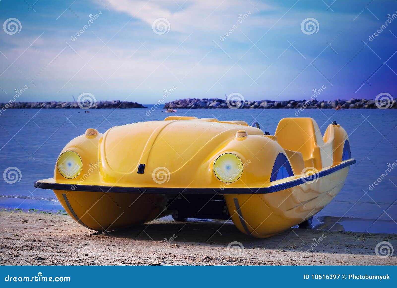 Pedalo on the beach stock image. Image of vacation, shore - 10616397