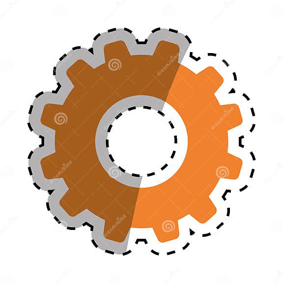 Pedazo Aislado Del Engranaje Stock de ilustración - Ilustración de ...