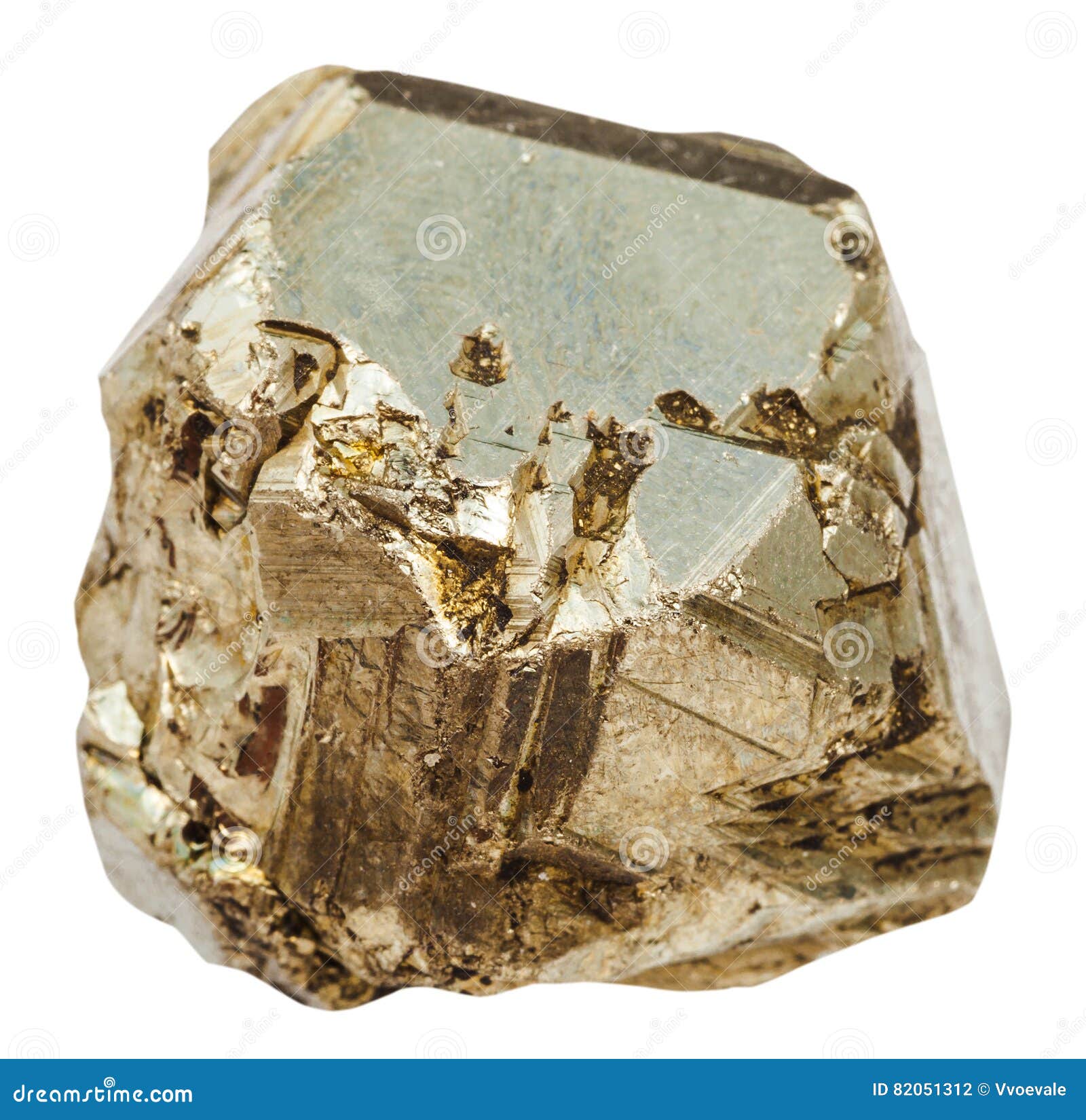 Pedazo De Piedra De La Pirita Aislado Foto de archivo - Imagen de ...