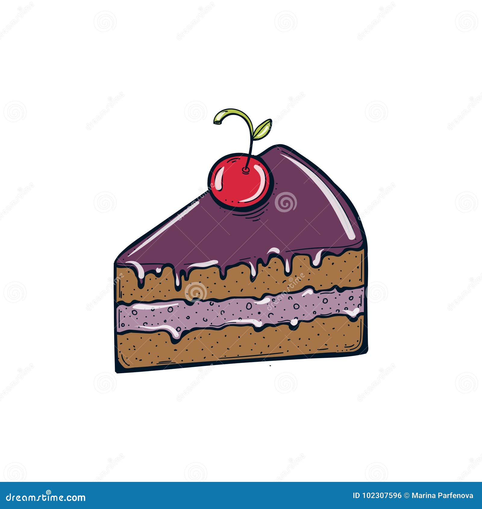 Pedazo De Vector De La Torta Ilustración del Vector - Ilustración de ...