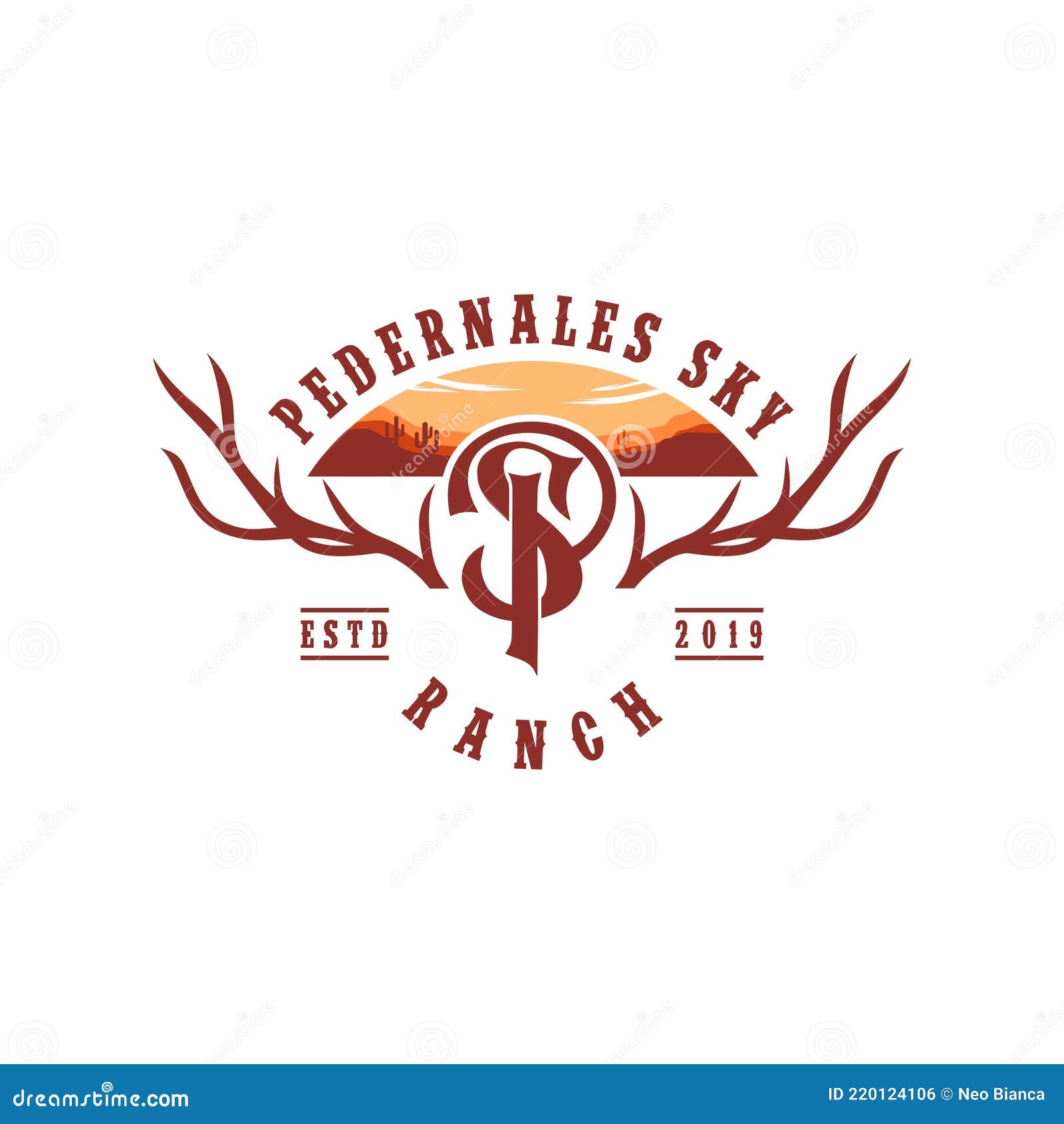 Pedernales Sky Ranch Illustration Vector | CartoonDealer.com #220124106