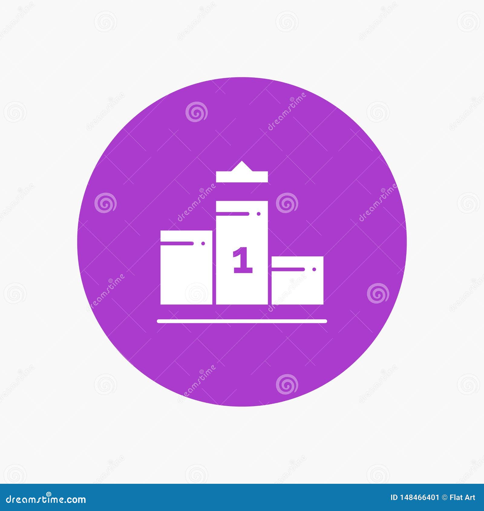 Pedestal, First, First Place, Education White Glyph Icon Stock Vector ...