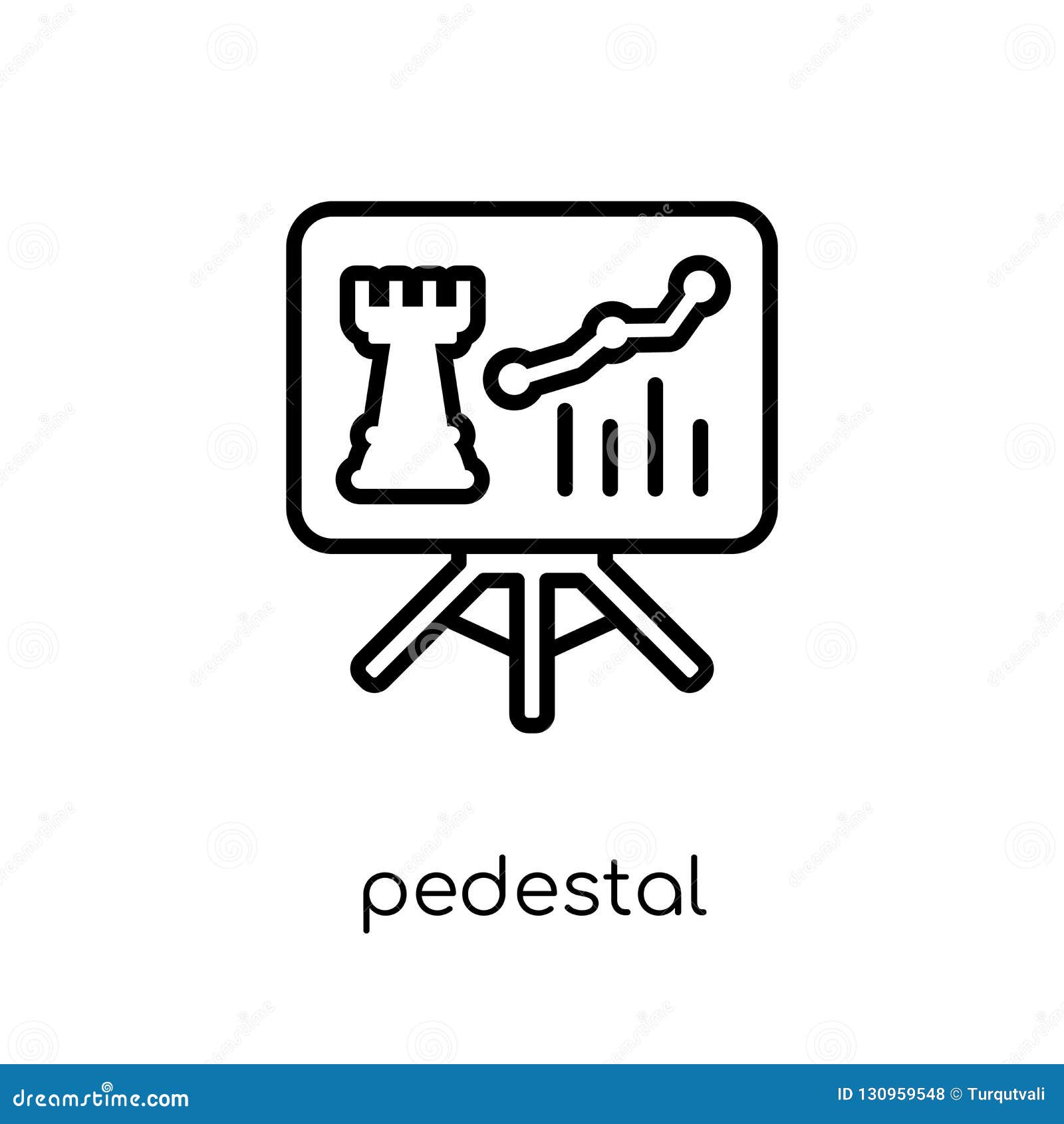 Pedestal Icon from Collection. Stock Vector - Illustration of black ...