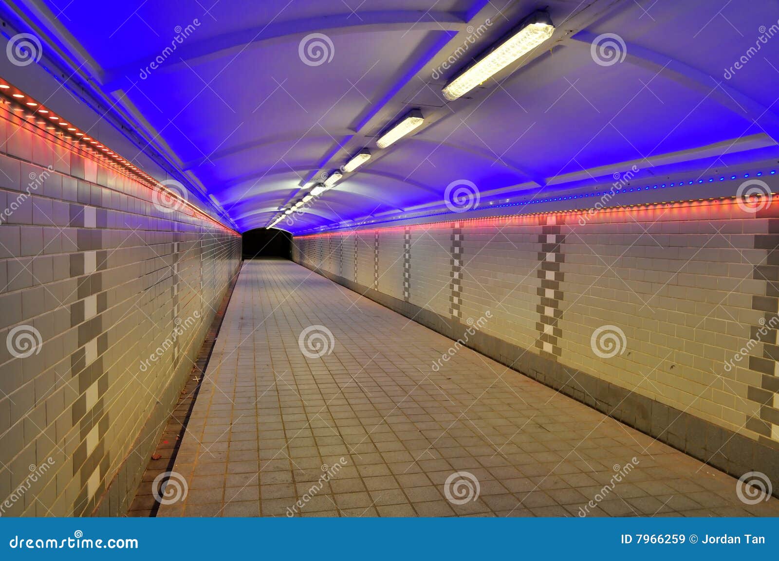 Pedestrial tunnel stock image. Image of pedestrian, parallel - 7966259