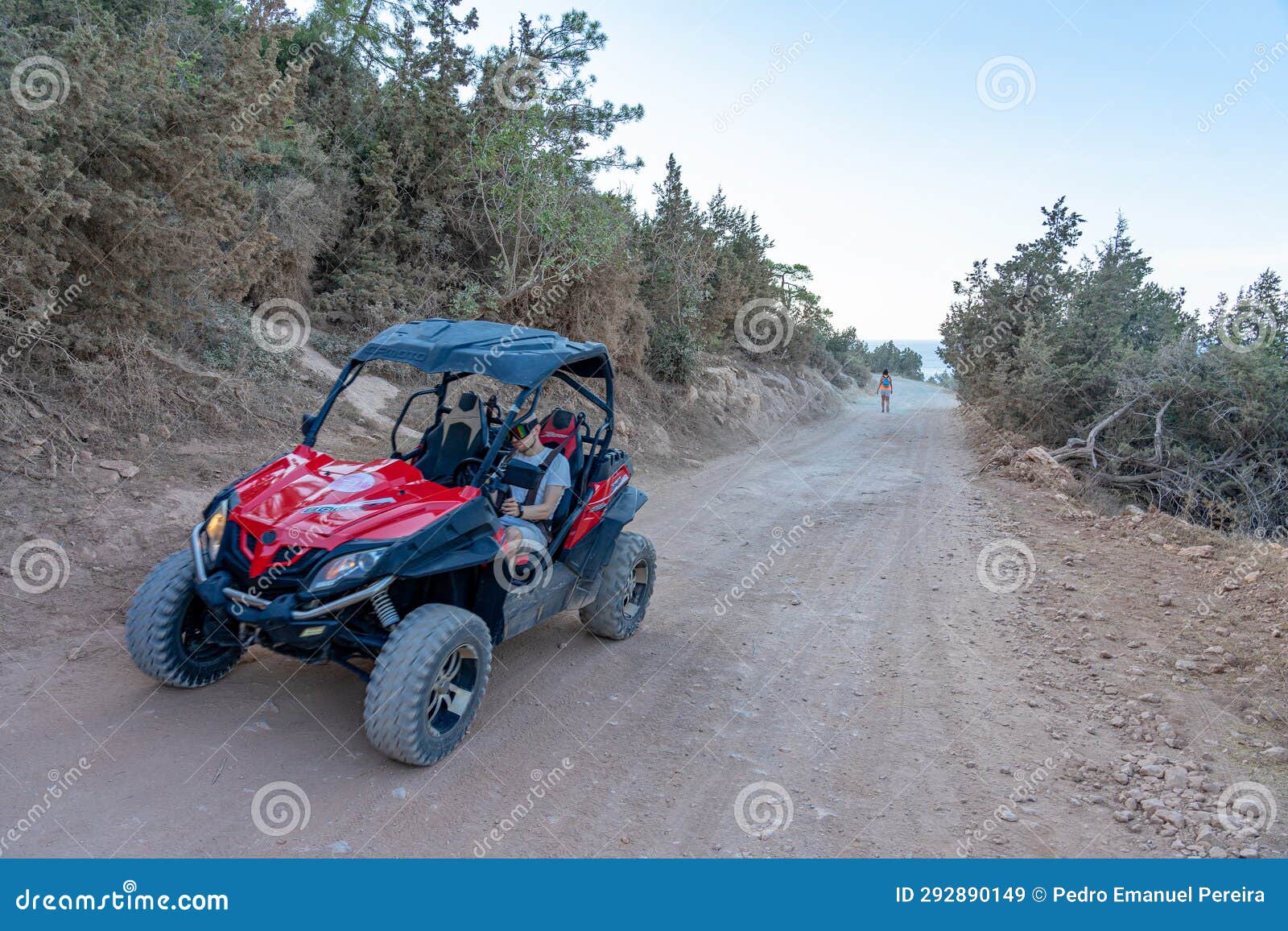 Pedestrian and Automobile Access Path To the Blue Lagoon of Paphos ...