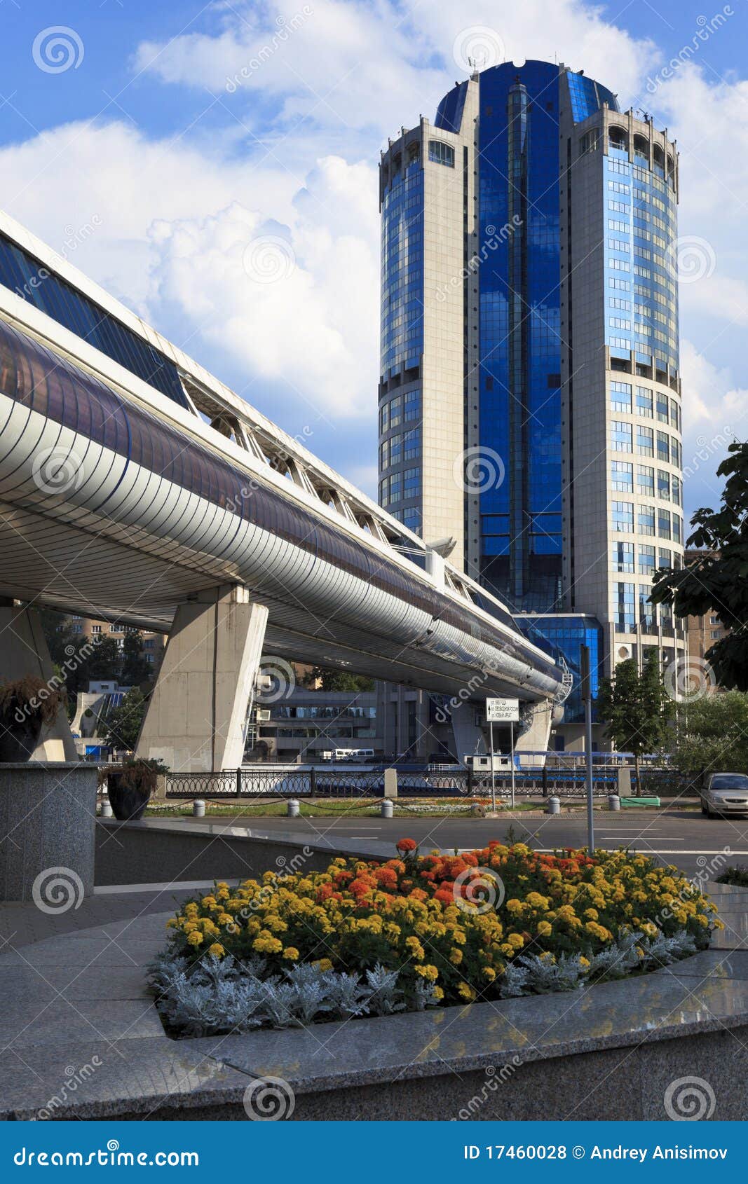Pedestrian Bridge Bagration, Moscow, Russia Stock Photo - Image of city ...