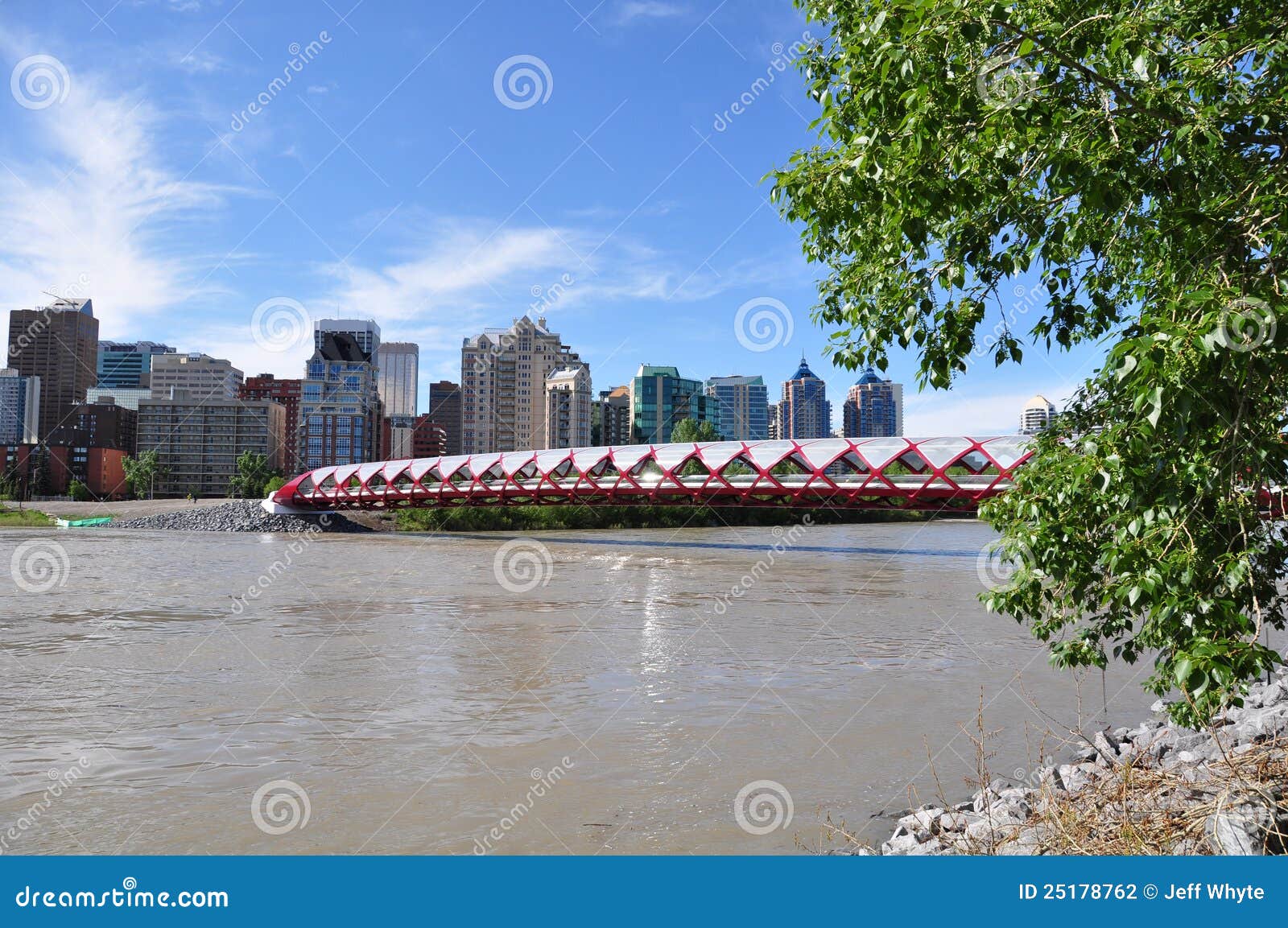 Pedestrian Bridge, Calgary editorial photography. Image of architecture ...